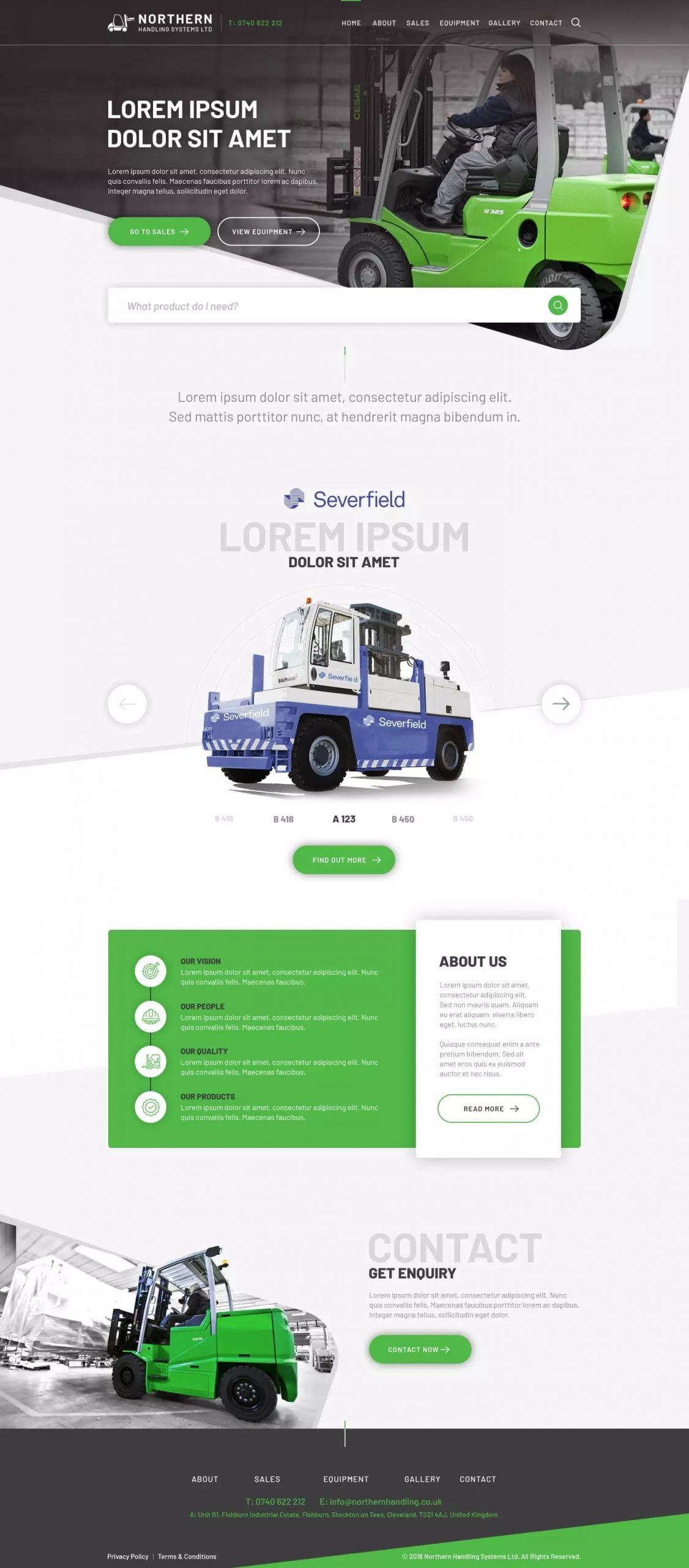 website design case study: northern handling | Sleeky Web Design